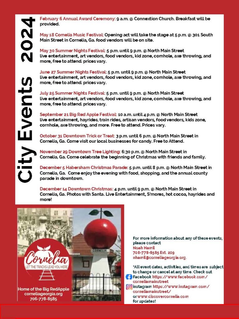 Events - City of Cornelia